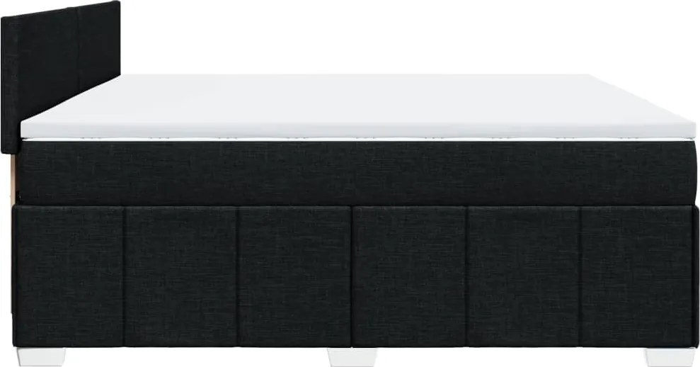 Box spring postel s matrací černá 180x200 cm textil 3287142