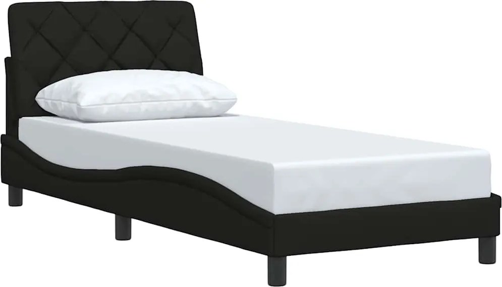 Rám postele bez matrace černá 80 x 200 cm textil 3310561