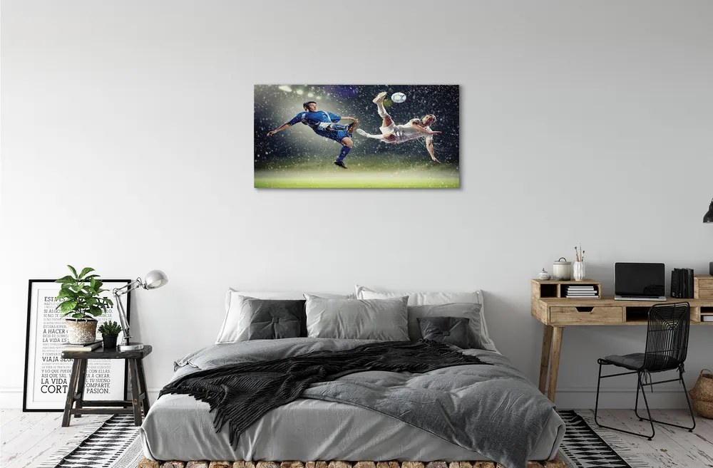 Obrazy na plátně Déšť míč lidé 125x50 cm