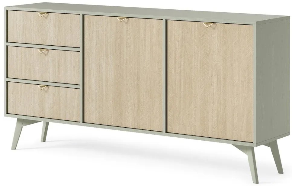 Moderní komoda FELICITY KSZ158, zelená / scandi