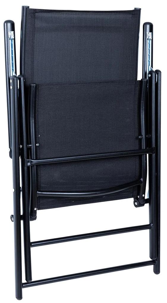Haushalt international Zahradní židle skládací s područkami, černá