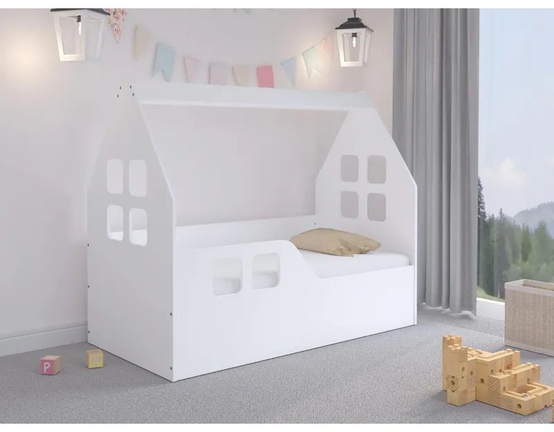 Dětská postel Restyt 140x70 cm, Strana: levá, Rozměr postele: 140x70, Šuplík k posteli: ne, Barva: bílý Mirjan24 5903211042393