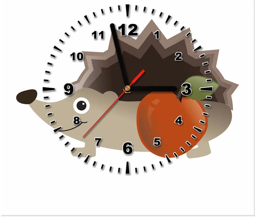 Gario Obraz s hodinami Ježek s jablíčkem Rozměry: 30 x 30 cm