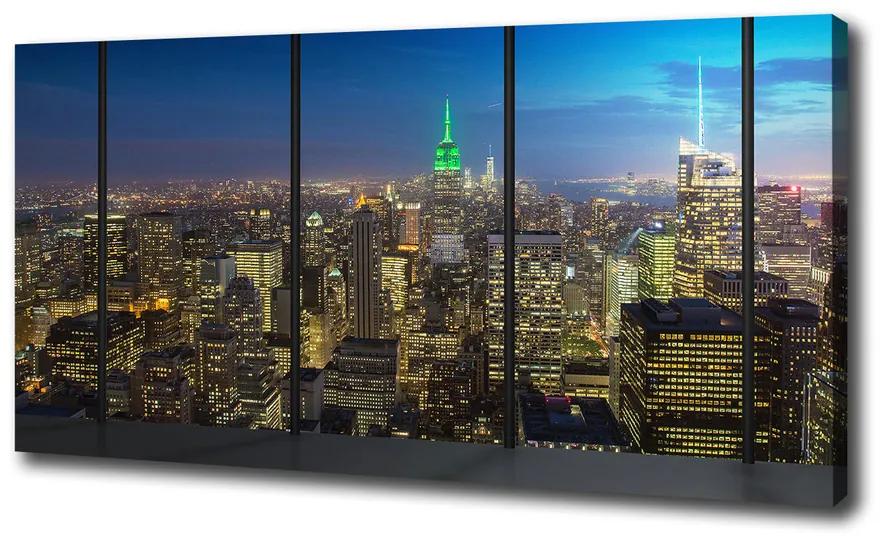 Wallmuralia Moderní fotoobraz canvas na rámu New York noc 100x50 cm