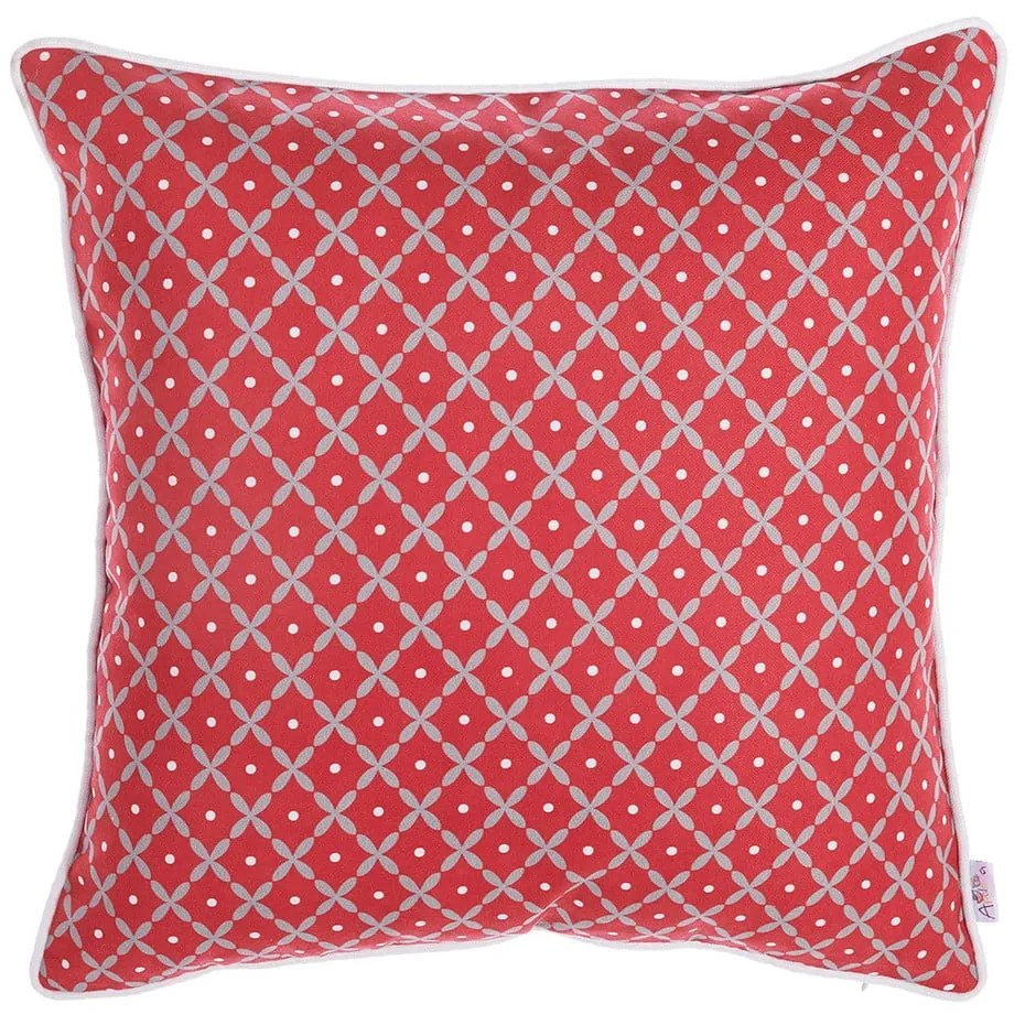 Červený povlak na polštář Mike & Co. NEW YORK Rustic Pattern, 43 x 43 cm