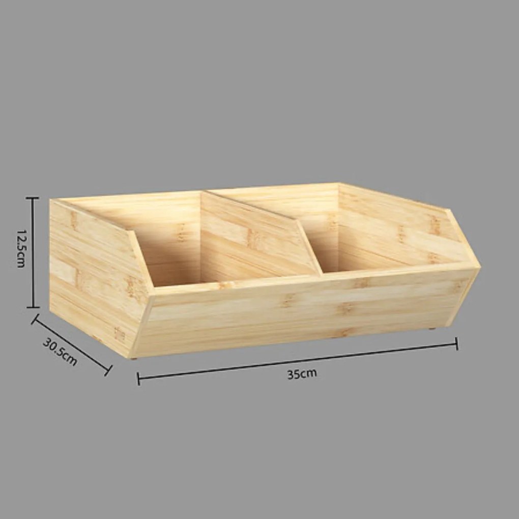 Dřevěný kuchyňský organizér Bam Duo, 35x30,5x12,5 cm
