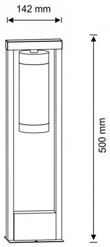 Venkovní lampa SPECTRA 1xE27/10W/230V IP44 50 cm
