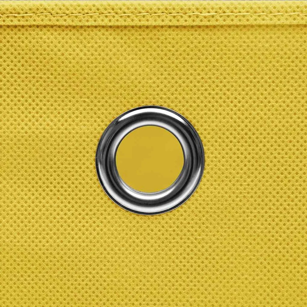 Úložné boxy 10 ks netkaná textilie 28 x 28 x 28 cm žluté 325225