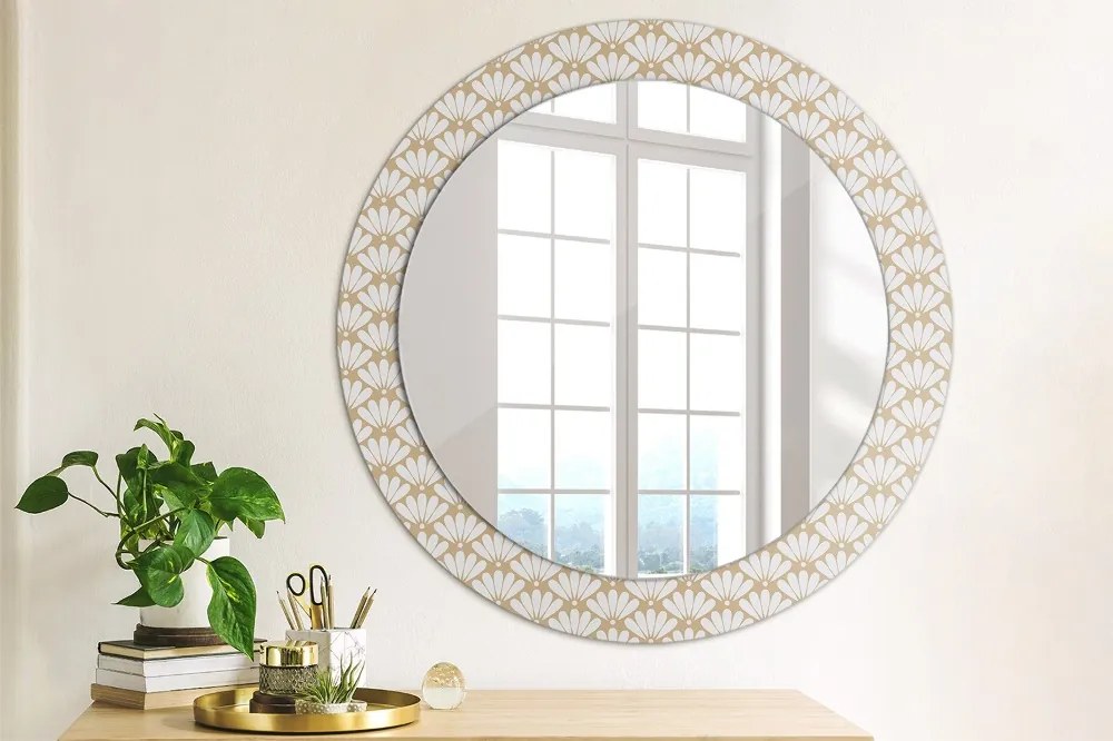 Kulaté dekorativní zrcadlo Orientální květina fi 70 cm