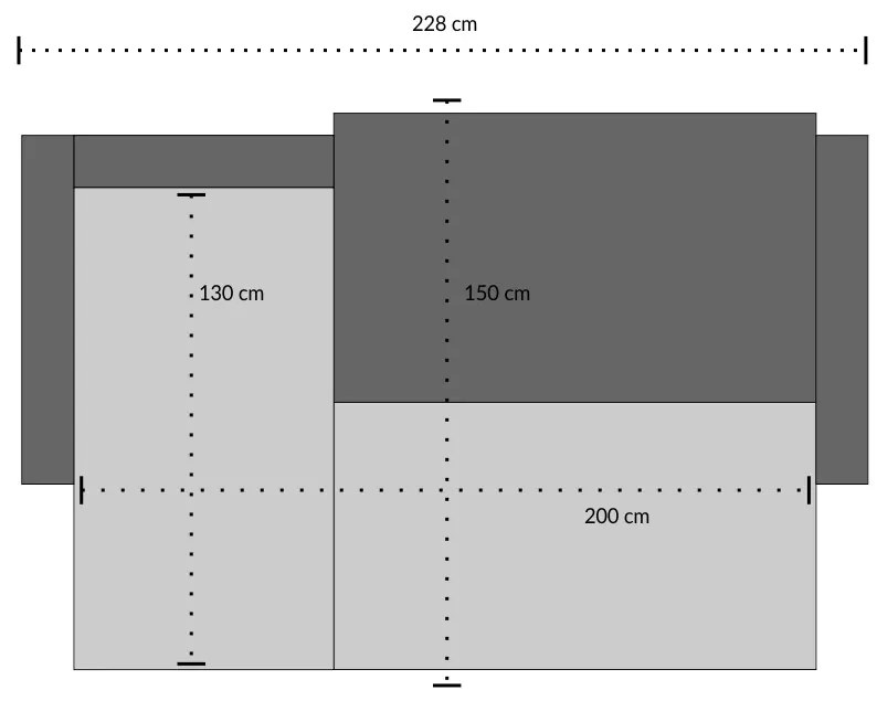 Rohová rozkládací souprava CARTER tyrkysová - MALMO 85