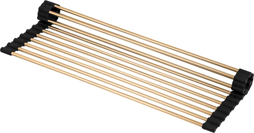 Gamma Gamma, rolovací rohož na dřez 41,5 x 26,5 cm, zlatá-černá, GMA-OR-GD