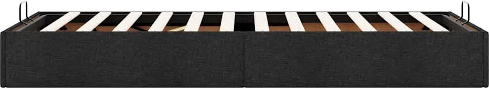 Osmanský rám postele bez matrací černá 80x200 cm textil 3310835