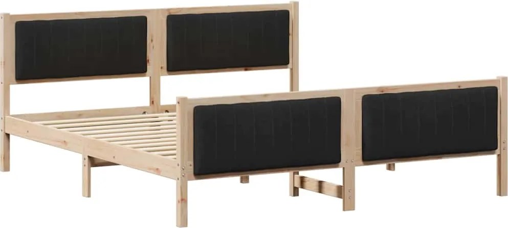 Rám postele Hnědo-černá 180 x 200 cm Masivní borovicové dřevo 3394305