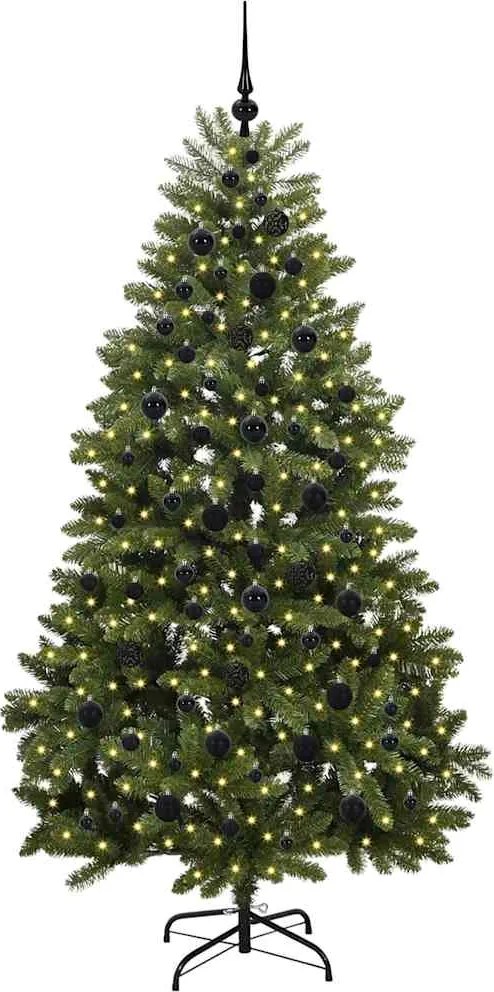 Umělý vánoční stromeček 210 cm 300 LED Teplá bílá PVC a ocel 3395695