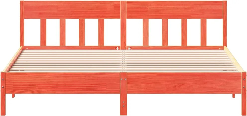 Postel bez matrace voskově hnědá 180 x 200 cm masivní borovice 3216205