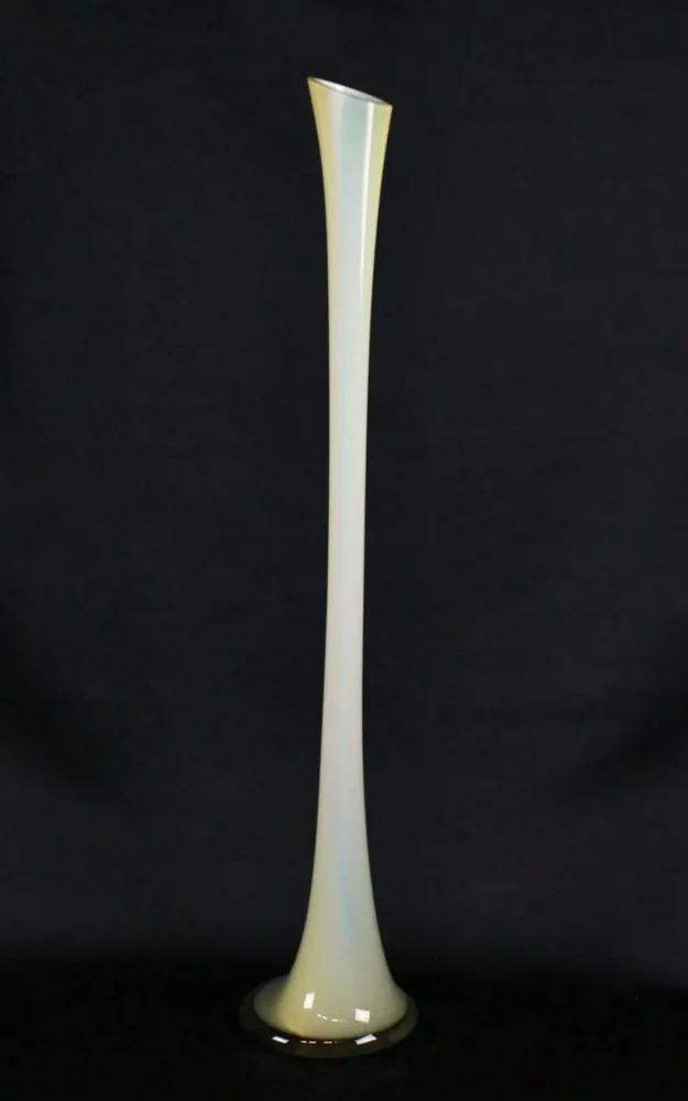 Váza designová Píšťala velká bílá 70 - 80 cm | BIANO