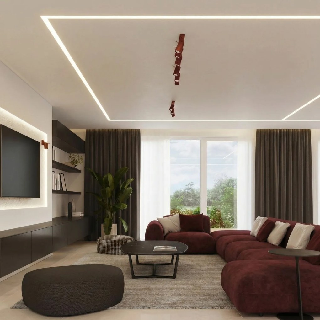 Sollux Lighting Nástěnné svítidlo RING bordó