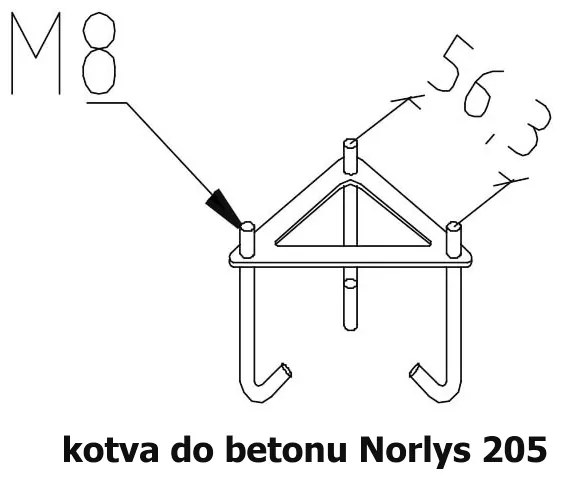 Ukotvení do betonu Norlys 205