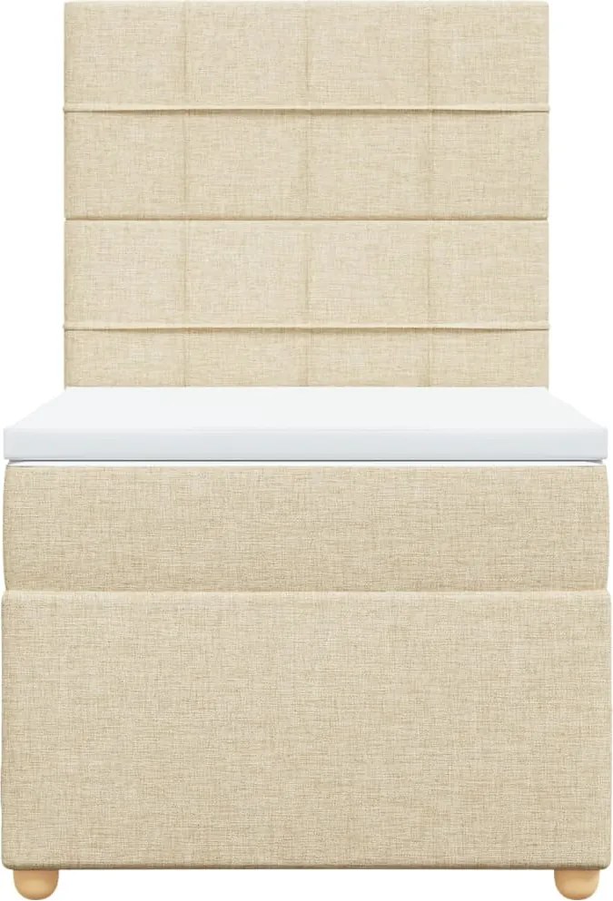 Box spring postel s matrací krémová 80 x 200 cm textil 3293412