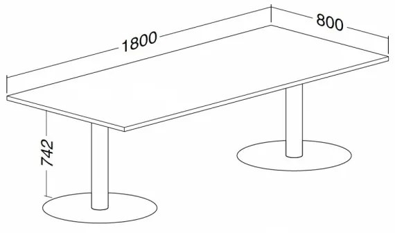 Jednací stůl ProOffice 180 x 80 cm