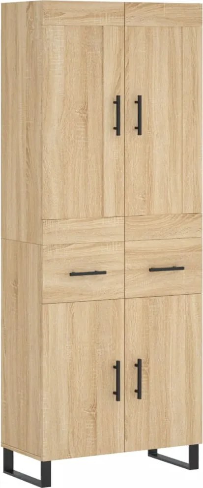 Skříň highboard dub sonoma 69,5 x 34 x 180 cm kompozitní dřevo 3199900