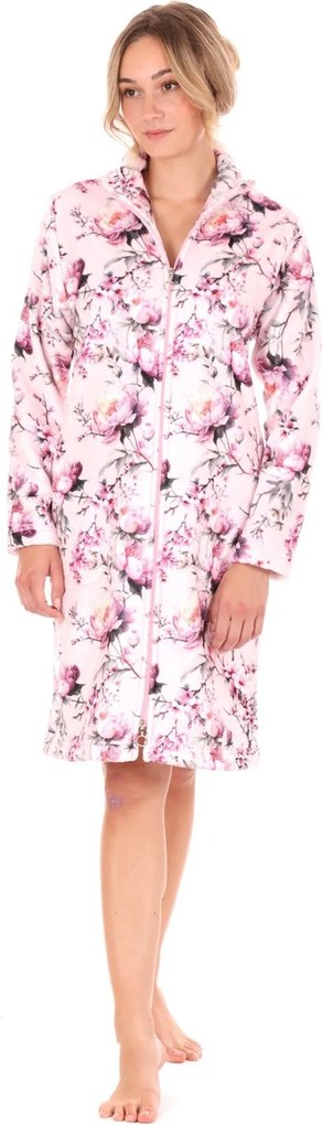 Dámský župan se zipem TOYA růžová 71 26 0010 - XL