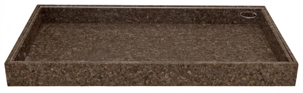Bloomingville Úložný box s plexi víčkem Dark Cork - větší, hnědá barva, plast, korek