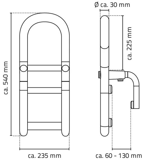 Ridder - Madlo na vanu 54x23,5 cm bílá