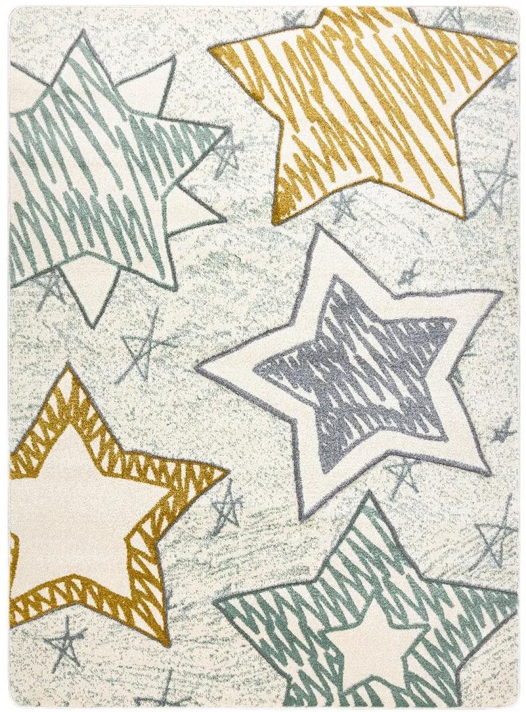 Dywany Łuszczów Dětský kusový koberec Petit Stars green - 200x290 cm