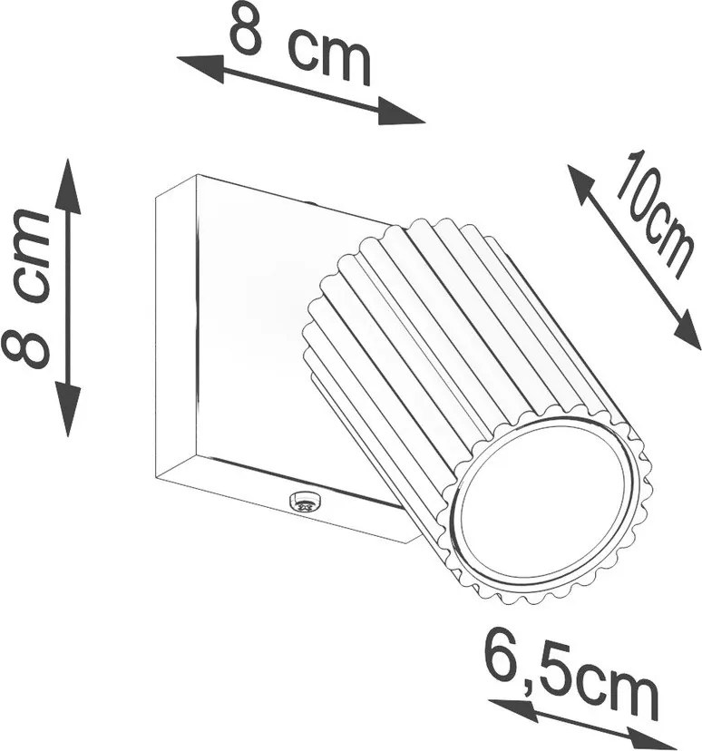 Taupe kovové bodové svítidlo 8x16 cm Gleam – Sollux