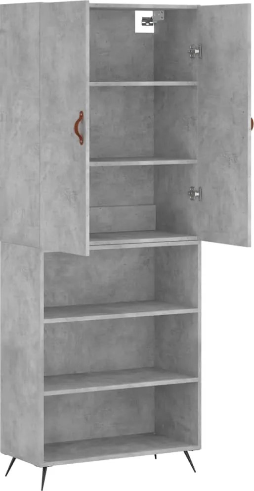 Skříň highboard betonově šedá 69,5x34x180 cm kompozitní dřevo 3196047