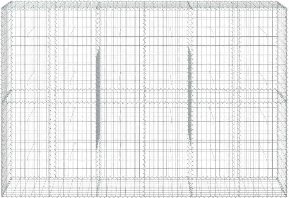 Gabionový koš s víkem 300 x 50 x 200 cm pozinkované železo 3295168