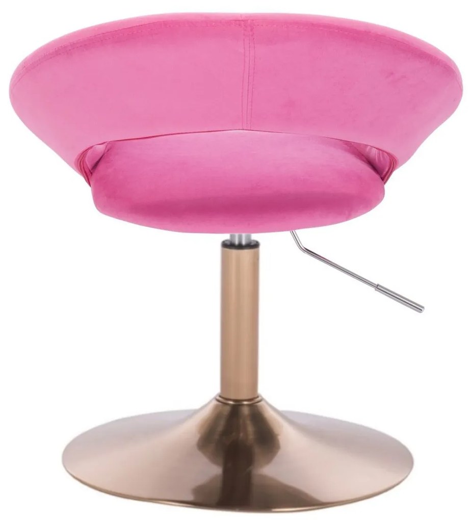 LuxuryForm Židle NAPOLI VELUR na zlatém talíři - růžová