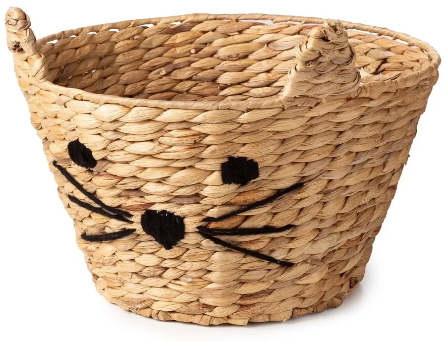 Dětský koš na hračky z vodního hyacintu v přírodní barvě ø 35x26 cm Cat – Compactor Biano.cz