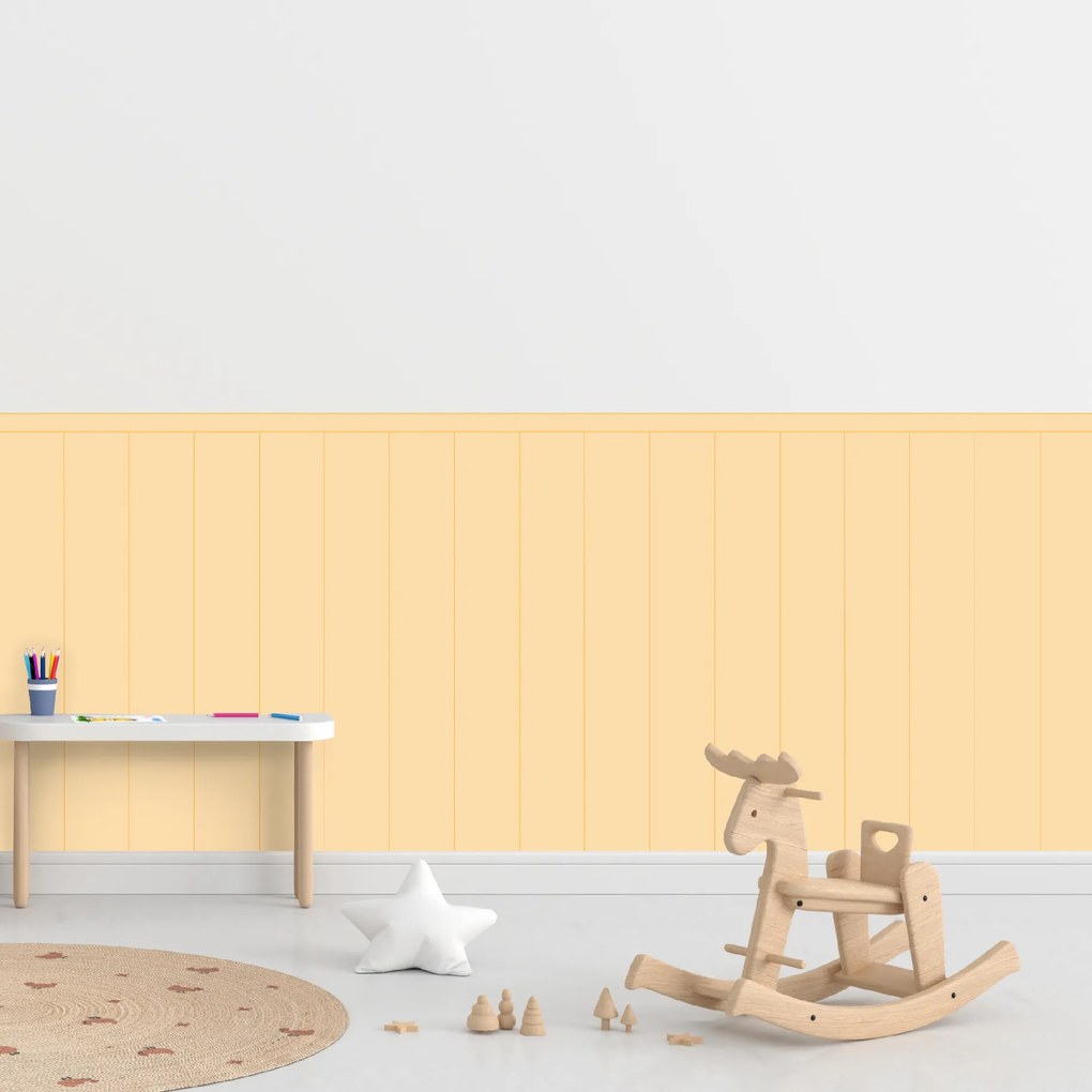 PIPPER. Textilní samolepící tapeta - Obdélník - Žlutá barva Barva: Bledá, Velikost: 100cm