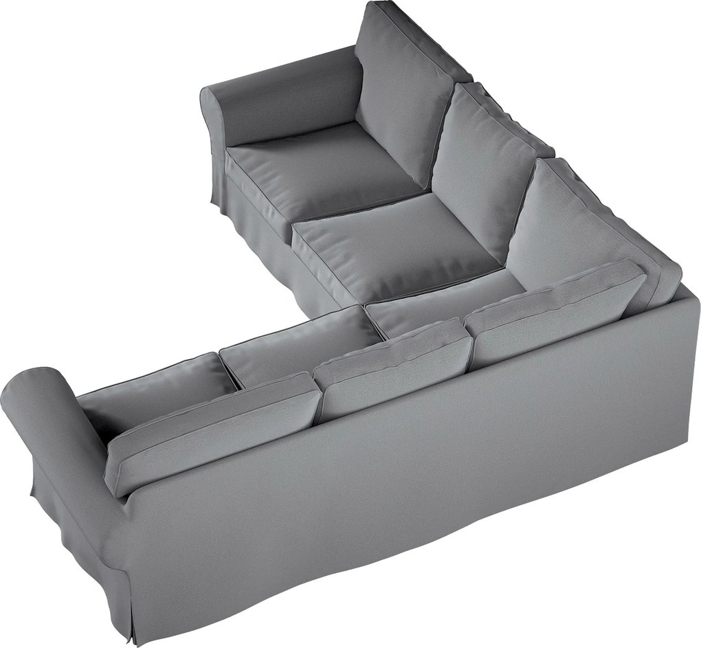 Potah na pohovku IKEA Ektorp rohová barva šedá látka sametová