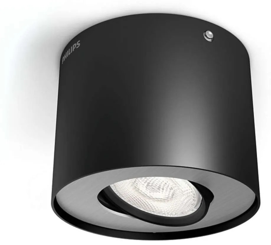 Philips myLiving - Bodové svítidlo, průměr 10 cm, 2700 K, 4,5 W, stmívatelné, černá 915004934901