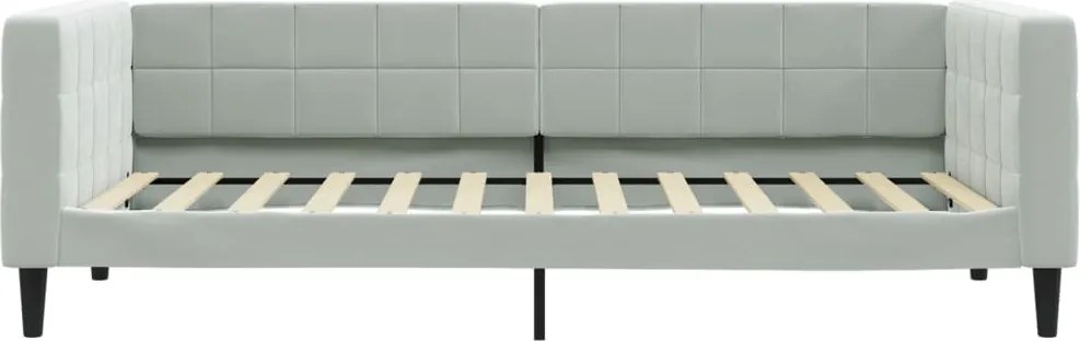Válenda s přistýlkou světle šedá 100 x 200 cm samet 3196698