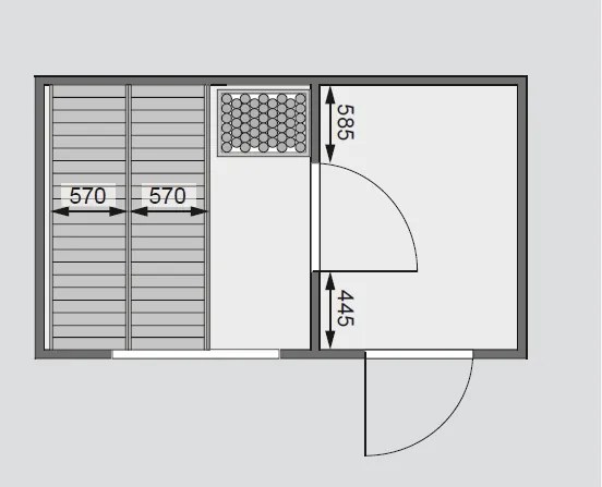 Venkovní finská sauna s předsíní 337 x 196 cm Dekorhome