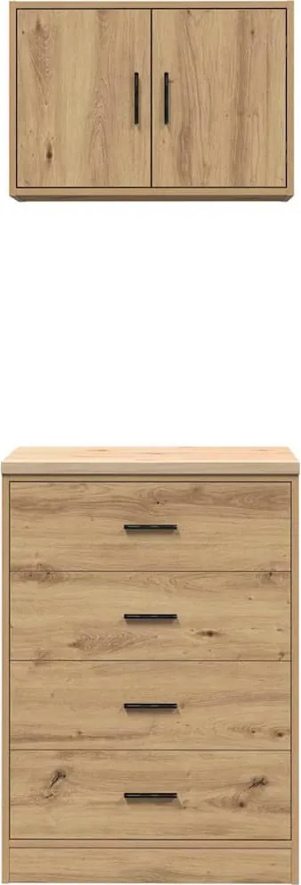 Garážové skříně 2 ks dub artisan kompozitní dřevo 3328340