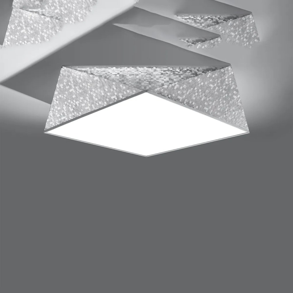 Sollux Lighting Stropní svítidlo HEXA 45 stříbrné