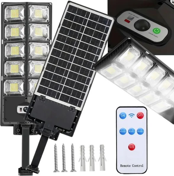 Solární pouliční LED lampa 420 diod