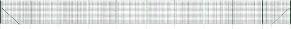 Drátěný plot s kotevními hroty zelený 2 x 25 m 154110