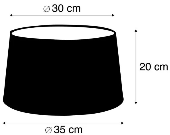 Lněné stínidlo černé 35 cm
