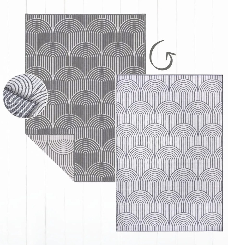 Hanse Home, Kusový koberec Pangli 105851 Silver – na ven i na doma, 80x150, šedá, chodba / předsíň