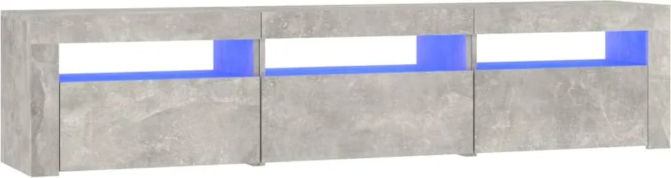 TV skříňka s LED osvětlením betonově šedá 180x35x40 cm 3152757
