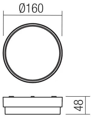 Redo 90516 - LED Venkovní stropní svítidlo URANIA LED/10W/230V IP65 antracit