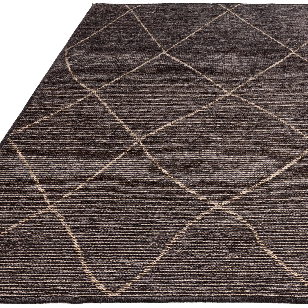 Tribeca Design Kusový koberec Fugali Charcoal Rozměry: 120x170 cm
