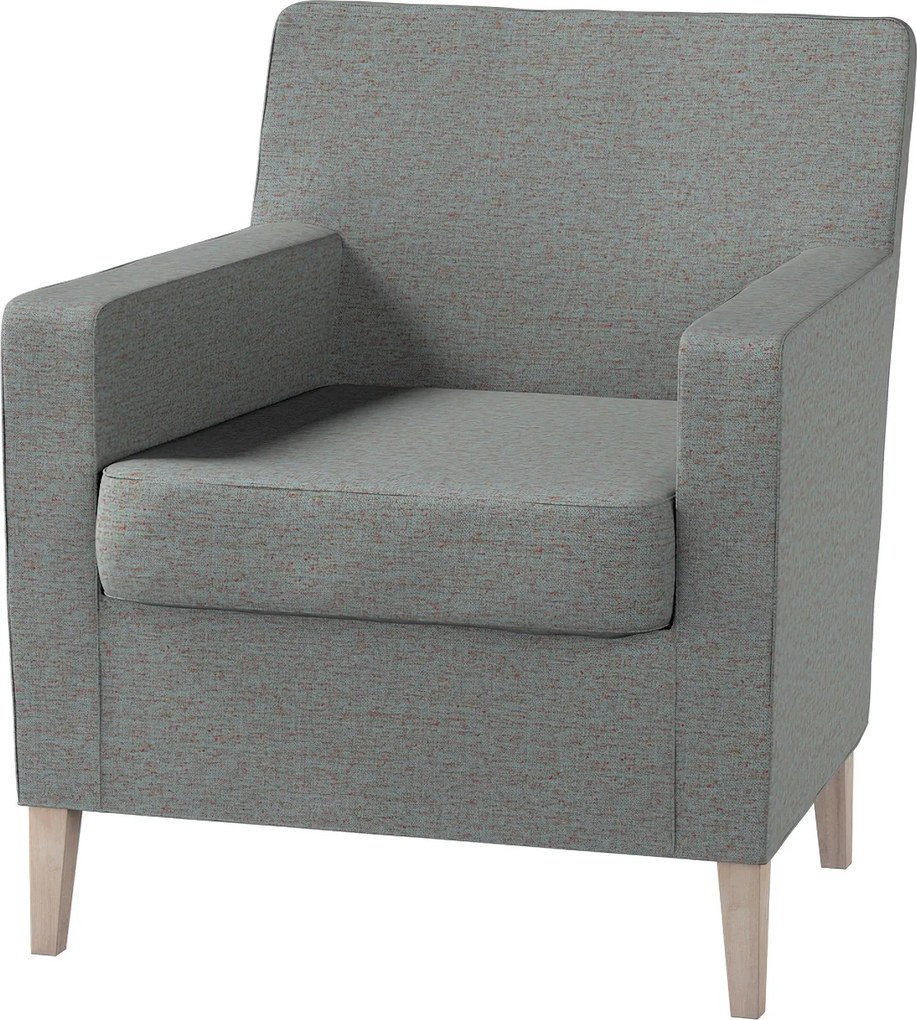 Potah na křeslo IKEA Karlstad barva modrá látka pletený vzor