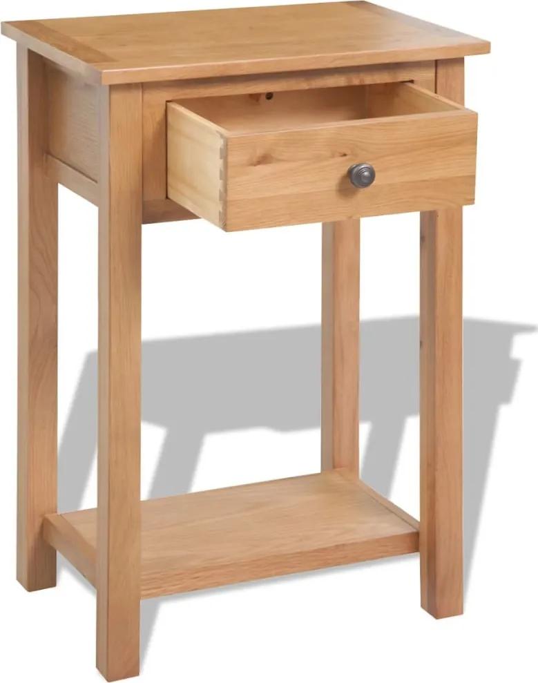 vidaXL Konzolový stolek 50 x 32 x 75 cm masivní dubové dřevo [243932]